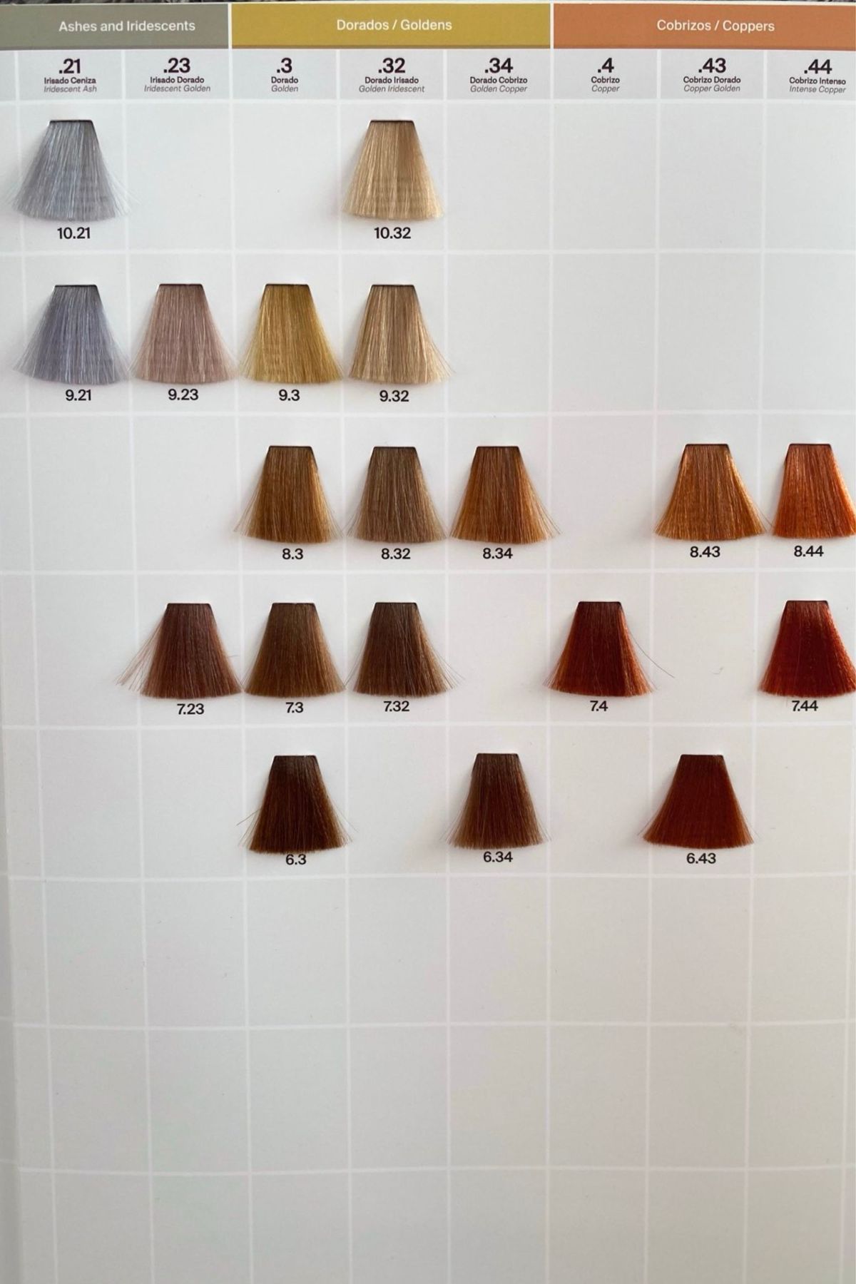 Палітра Кольорів Kinessences Color, фарбкарта Kinessences Color