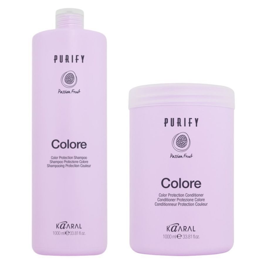 Шампунь+кондиціонер для фарбованого волосся Kaaral Color Purify по 1000 мл